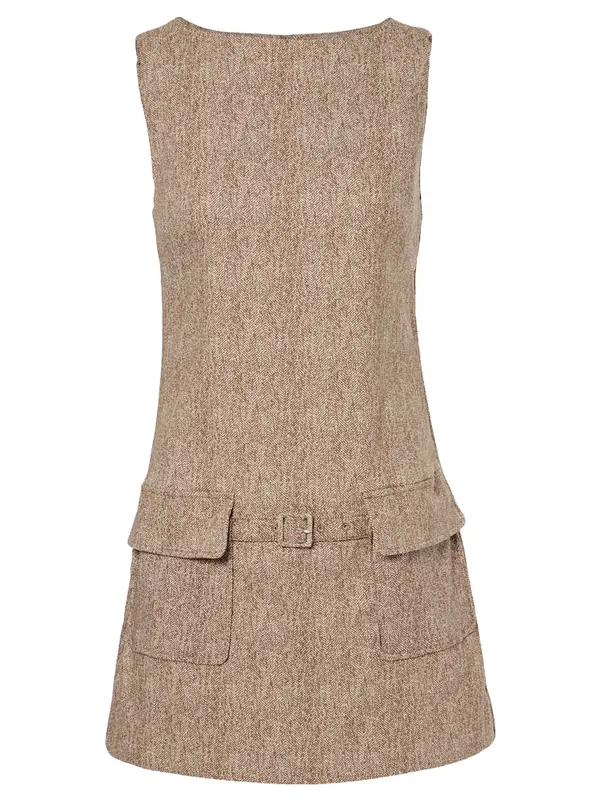 Staud Sheila Belted Midi Dress - Neutrals