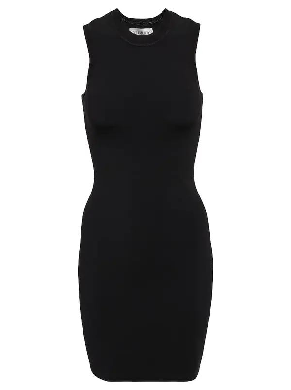 Victoria Beckham Vb Bodycon Knit Minidress - Black