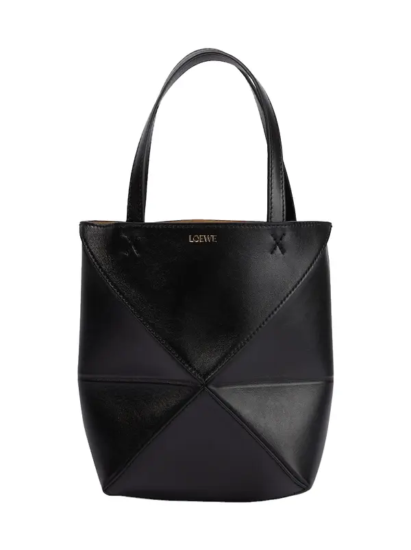 Loewe Puzzle Fold Mini Tote - Black