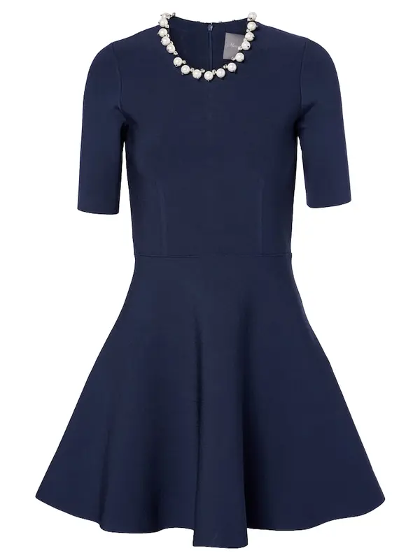 Monique Lhuillier Embellished Minidress - Blue