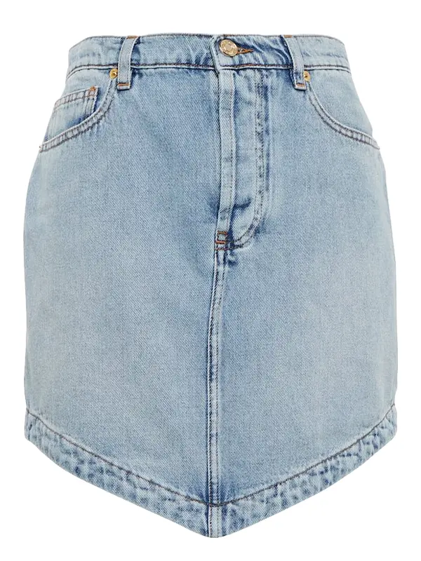 Alexandre Vauthier Asymmetric Denim Miniskirt - Blue