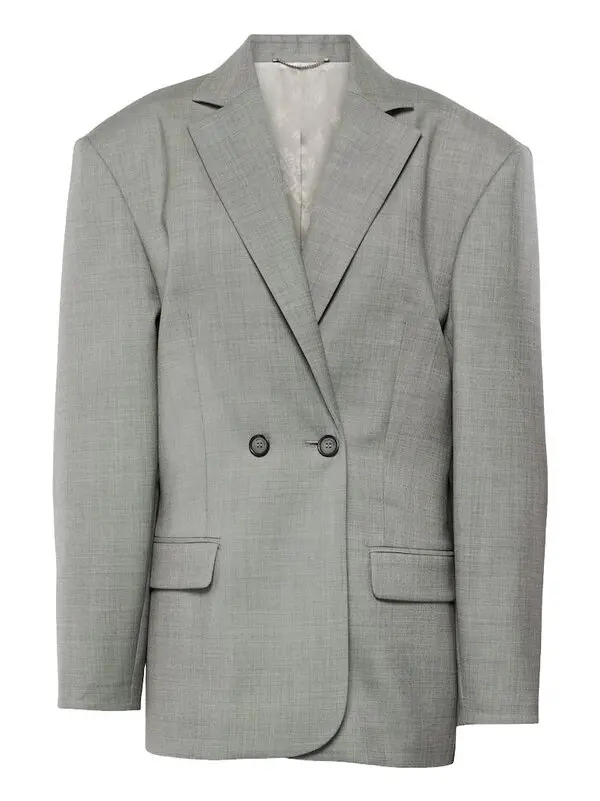 Magda Butrym Boxy Wool Blazer - Grey