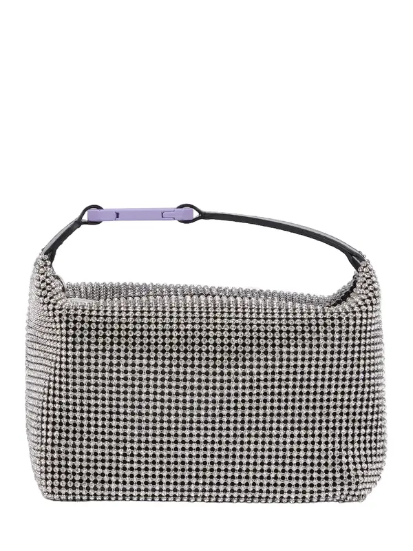EERA Embellished Mesh Shoulder Bag - Silver