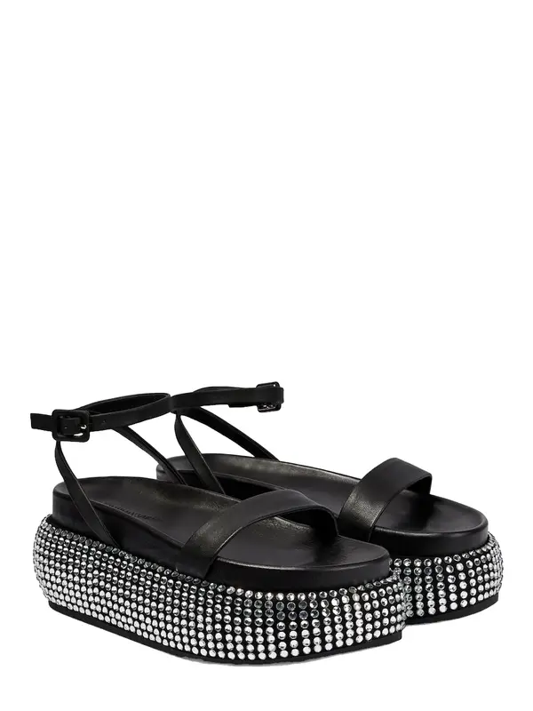 Simkhai Buster Embellished Platform Sandals - Black