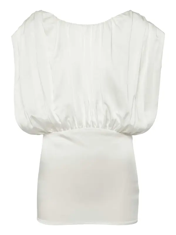 JIL SANDER Gathered Top - Beige