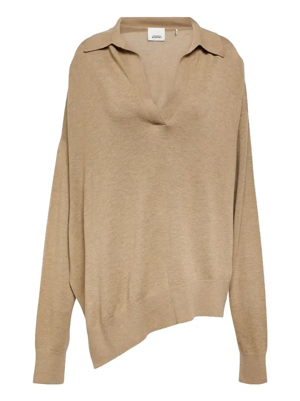 Isabel Marant Giliane Wool-blend Jersey Sweater - Brown