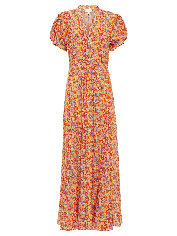 Caroline Constas Bel Floral Silk Crepe Maxi Dress - Multicoloured