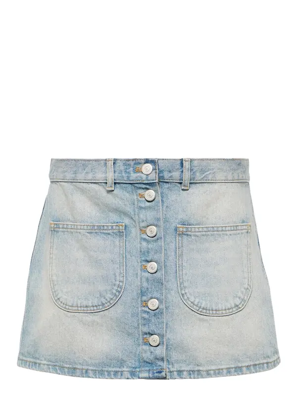 COURREGES Multiflex Denim Miniskirt - Blue