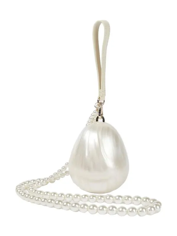 Simone Rocha Egg Embellished Clutch - White