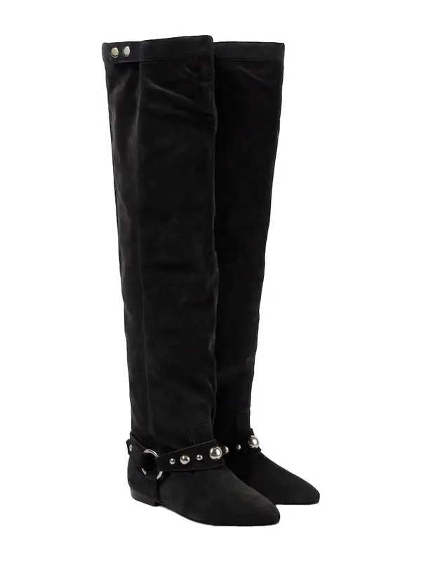 Isabel Marant Selize Over-the-knee Suede Boots - Black