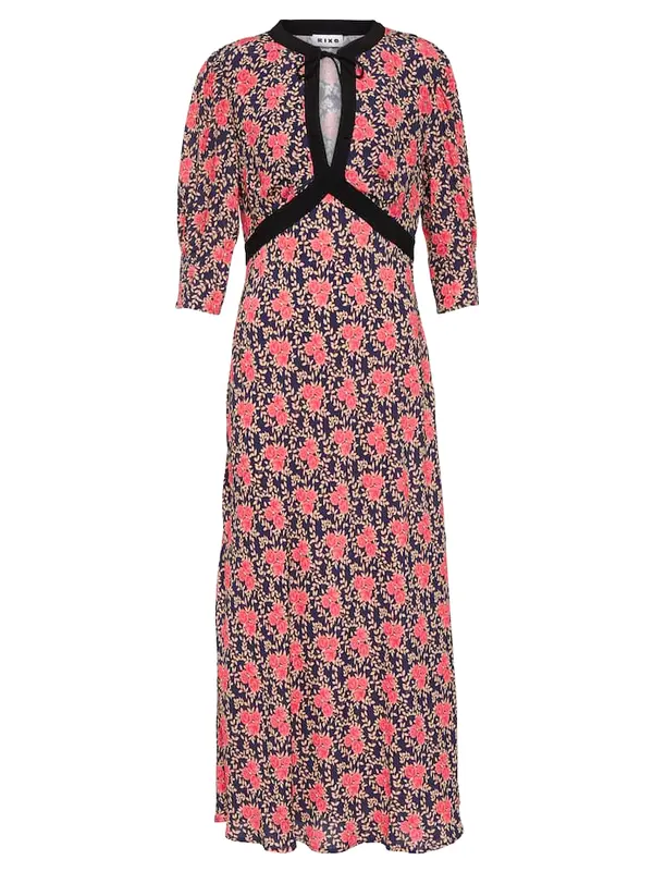 Rixo Petra Floral Midi Dress - Multicoloured