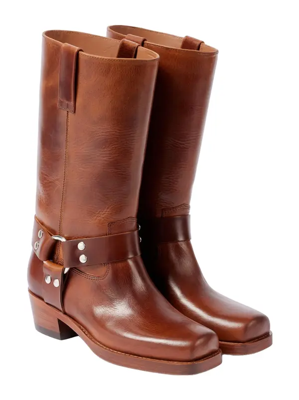 Paris Texas Roxy 45 Leather Biker Boots - Brown