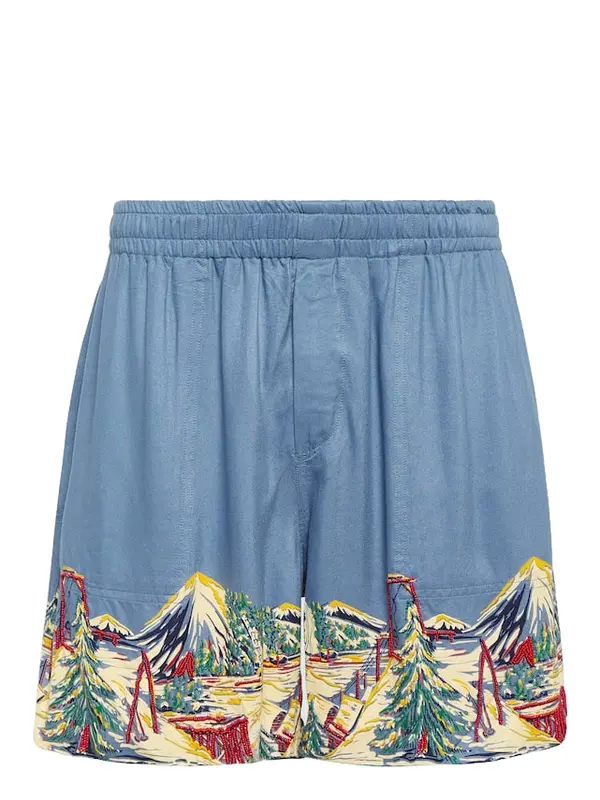 BODE Ski Lift Printed Shorts - Blue