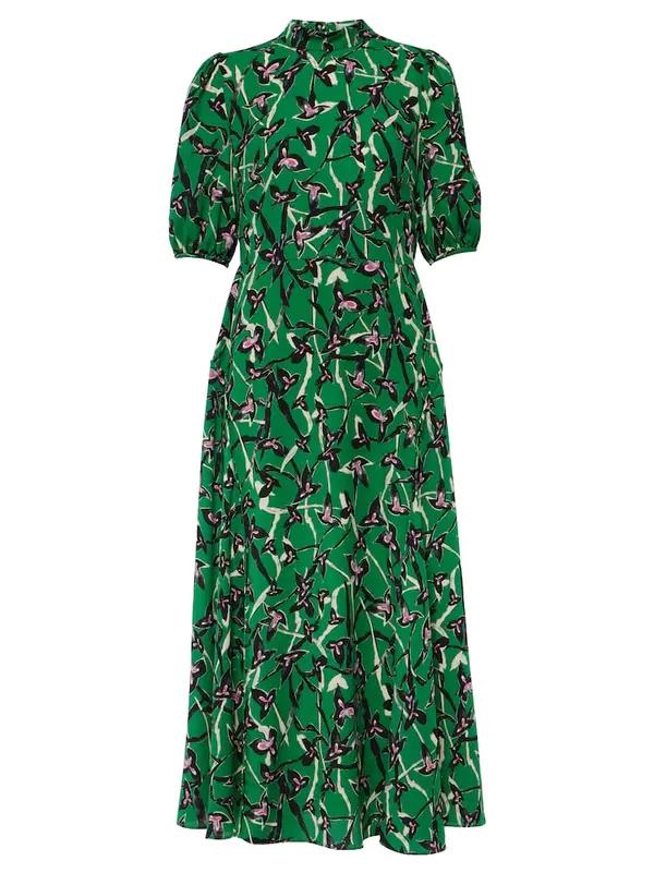 Diane Von Furstenberg Stephen Printed Jersey Midi Dress - Green