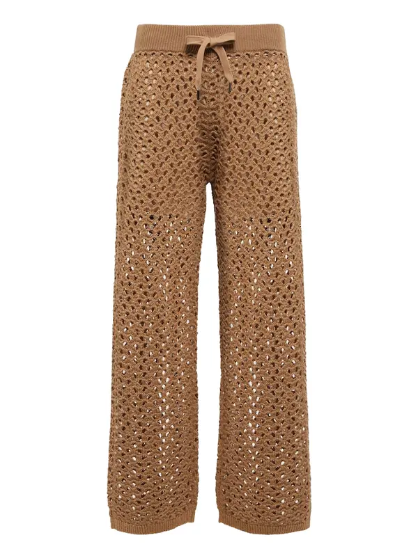 Brunello Cucinelli Cotton, Linen, And Silk Sweatpants - Beige
