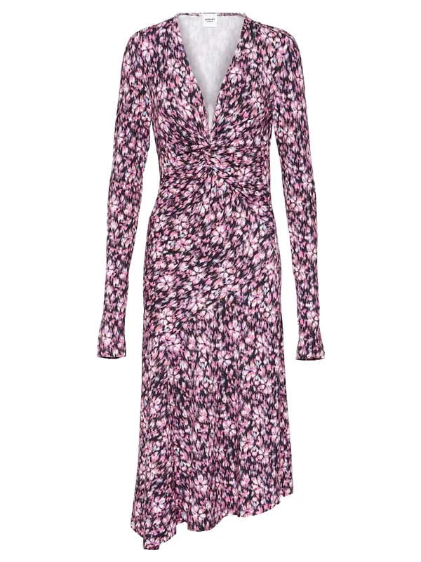 MARANT ETOILE Lania Printed Jersey Midi Dress - Multicoloured