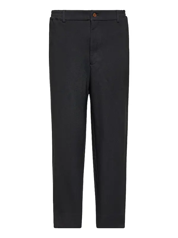 Comme Des Garçons Mid-rise Cropped Trousers - Black