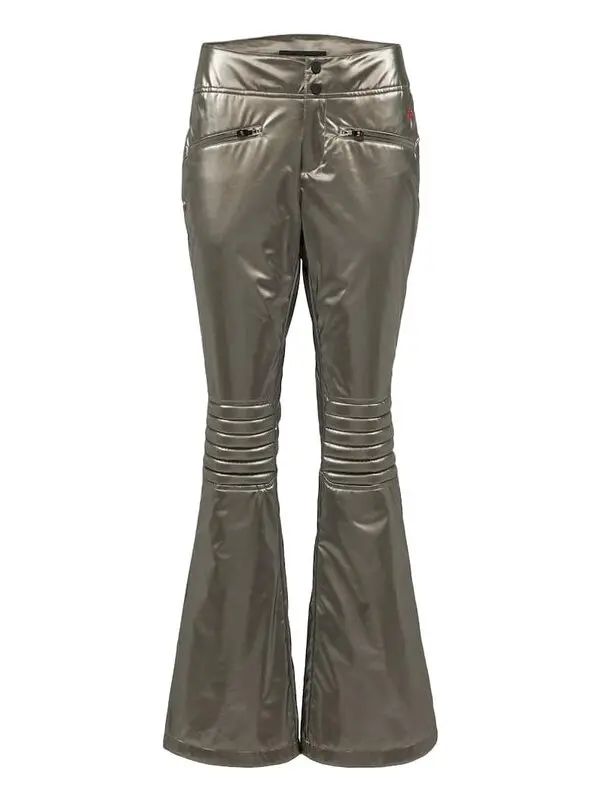 Perfect Moment Aurora Metallic Flared Ski Pants - Silver