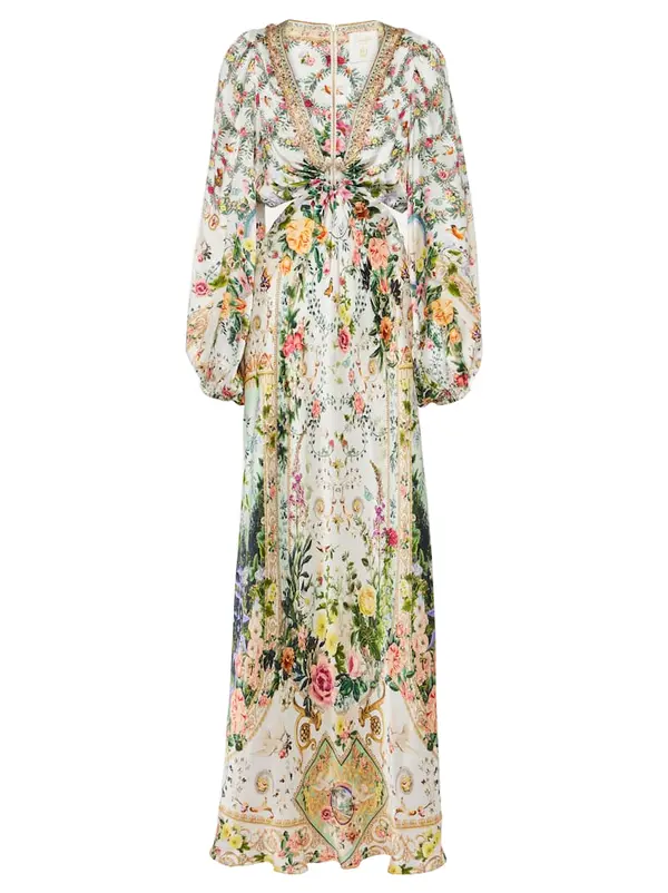 Camilla Renaissance Romance Silk Maxi Dress - Multicoloured