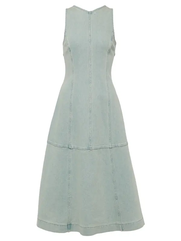Proenza Schouler White Label Arlet Twill Midi Dress - Grey