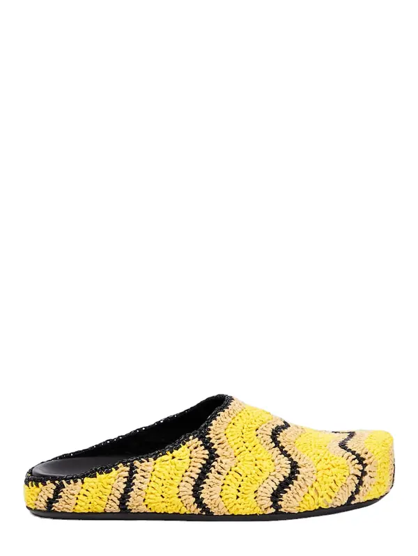 Marni X No Vacancy Inn Woven Mules - Yellow