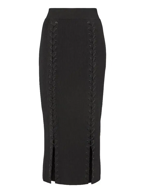 Simkhai Helix Lace-up Maxi Skirt - Black