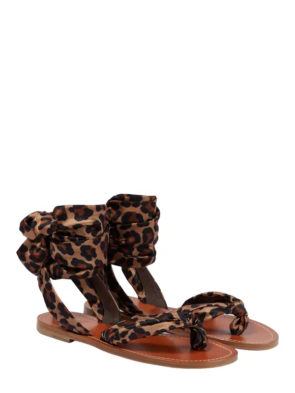 CHRISTIAN LOUBOUTIN Niloo Du Desert Leopard-print Sandals - Multicoloured