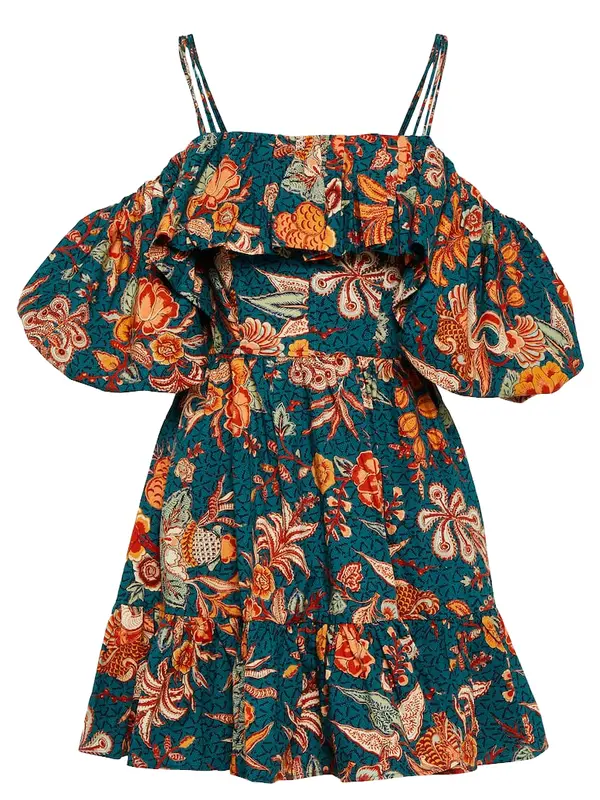 Ulla Johnson Lila Floral Cotton Poplin Mini Dress - Multicoloured