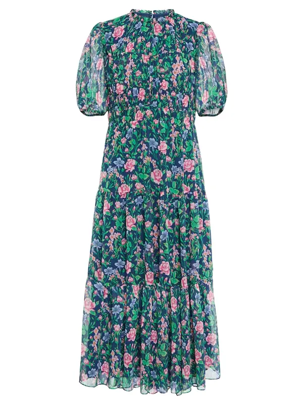 Diane Von Furstenberg Blossom Floral Chiffon Midi Dress - Multicoloured