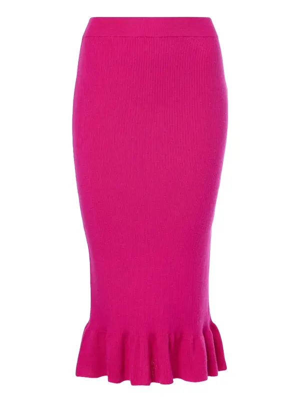 Nina Ricci Ruffled Wool-blend Miniskirt - Pink