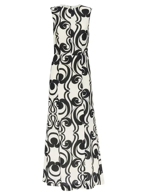 Dries Van Noten Printed Crepe Maxi Dress - Multicoloured