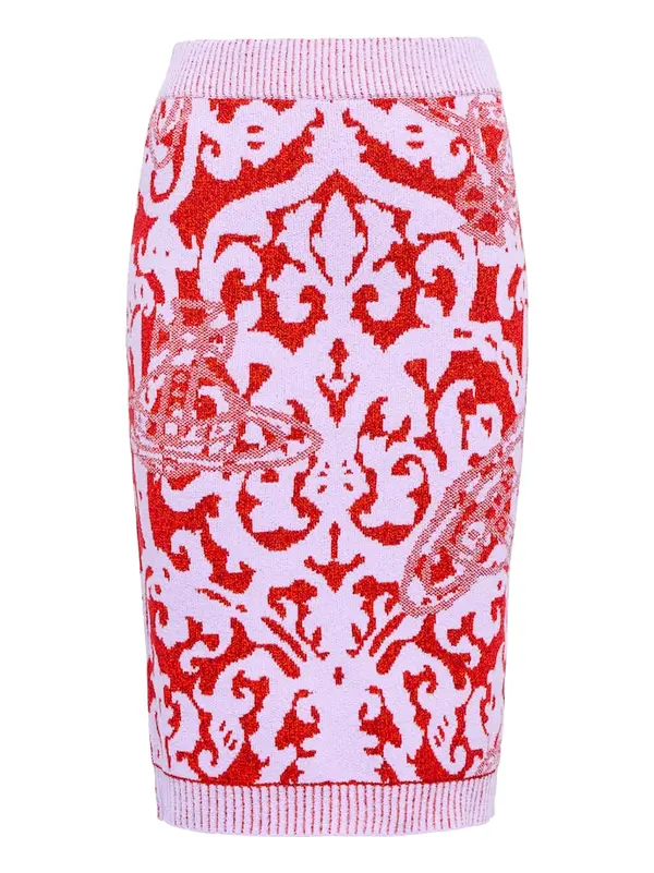 VIVIENNE WESTWOOD Iron Orb Jacquard Midi Skirt - Multicoloured