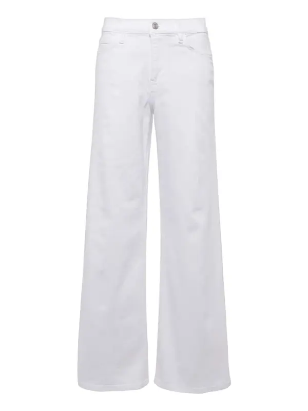 FRAME Le Slim Palazzo High-rise Jeans - White