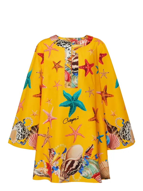 Dolce & Gabbana Capri Printed Cotton Tunic - Multicoloured