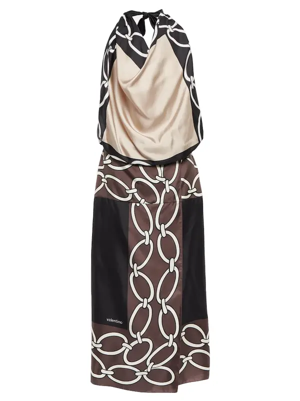 Valentino Garavani Printed Silk Midi Dress - Multicoloured