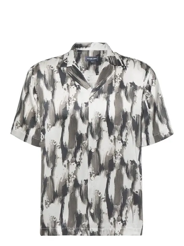 Frescobol Carioca Roberto Printed Silk Bowling Shirt - Multicoloured