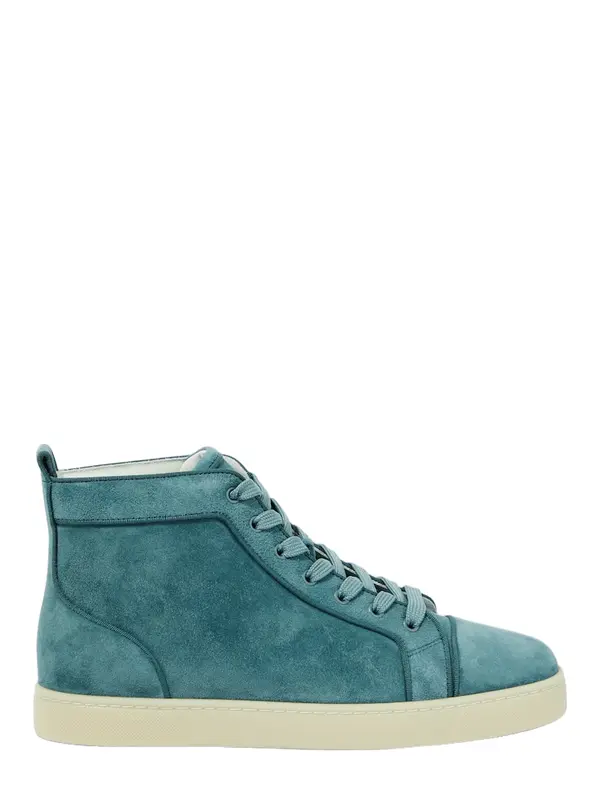 CHRISTIAN LOUBOUTIN Louis Suede High Top Sneakers - Blue
