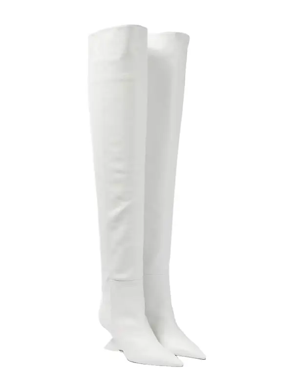 Attico Cheope Leather Over-the-knee Boots - White