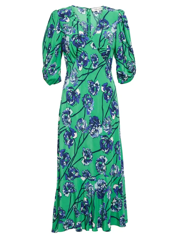 Diane Von Furstenberg Tati Floral Jersey Midi Dress - Multicoloured