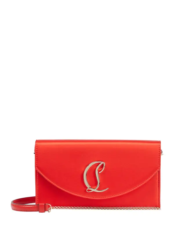 CHRISTIAN LOUBOUTIN Loubi54 Small Satin Crossbody Clutch - Red