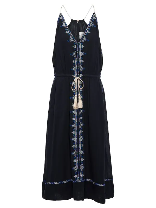 MARANT ETOILE Siana Halterneck Midi Dress - Black