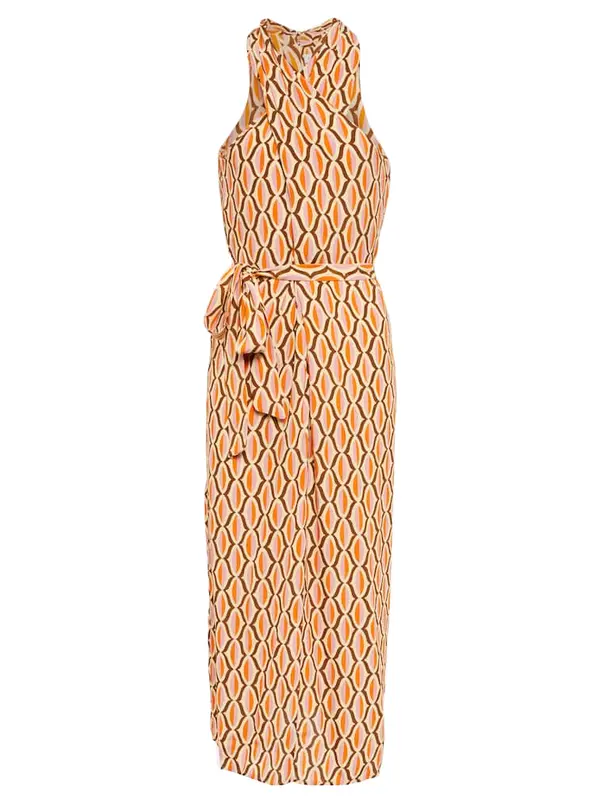 Velvet By Graham & Spencer Caterina Printed Crepe Midi Dress - Multicoloured