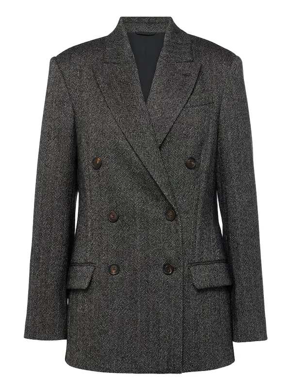 Brunello Cucinelli Wool-blend Blazer - Grey