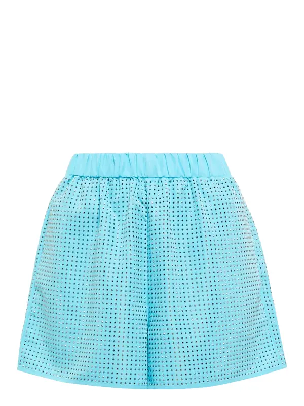 SELF-PORTRAIT Embellished Shorts - Blue