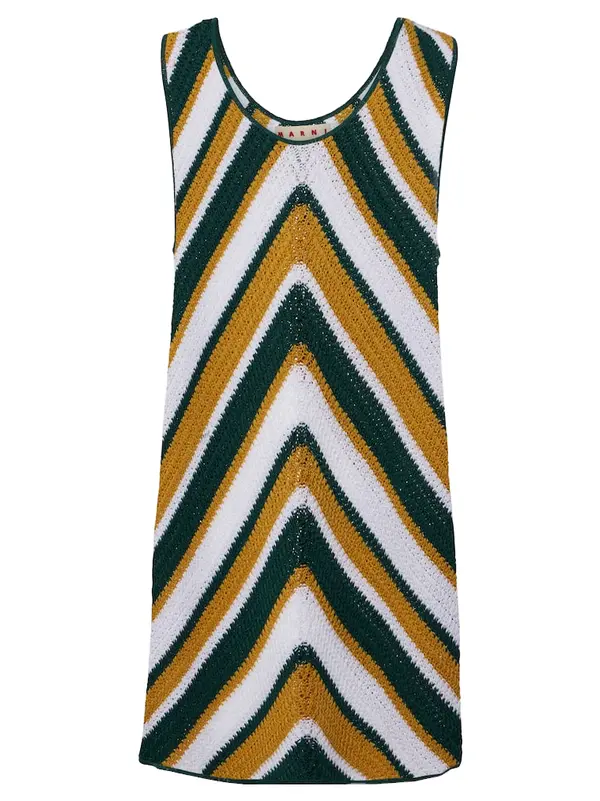 Marni Chevron Knitted Mini Dress - Multicoloured
