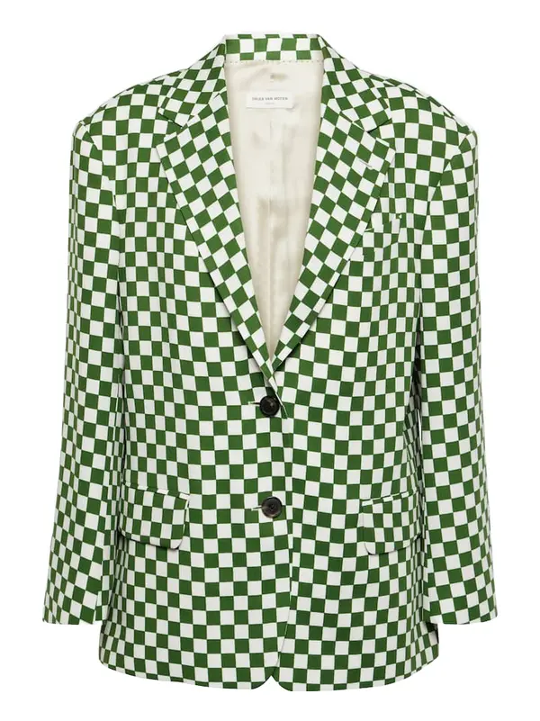 Dries Van Noten Checked Single-breasted Blazer - Multicoloured