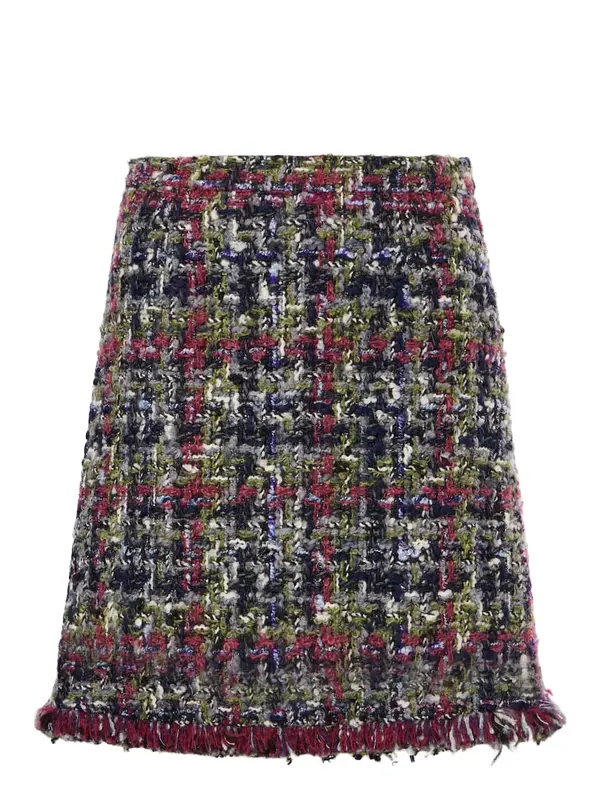Etro Wool-blend Tweed Miniskirt - Multicoloured