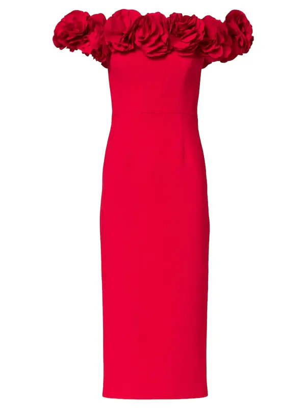 Rebecca Vallance Odetta Floral-applique Bustier Dress - Red