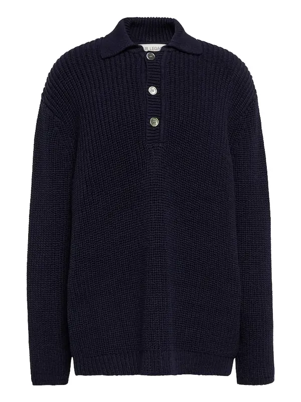 Our Legacy Big Piquet Ribbed-knit Sweater - Blue