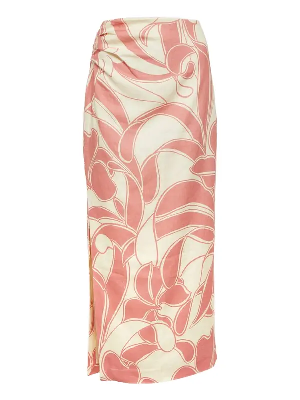 SIR. Belletto Printed Linen Maxi Skirt - Multicoloured